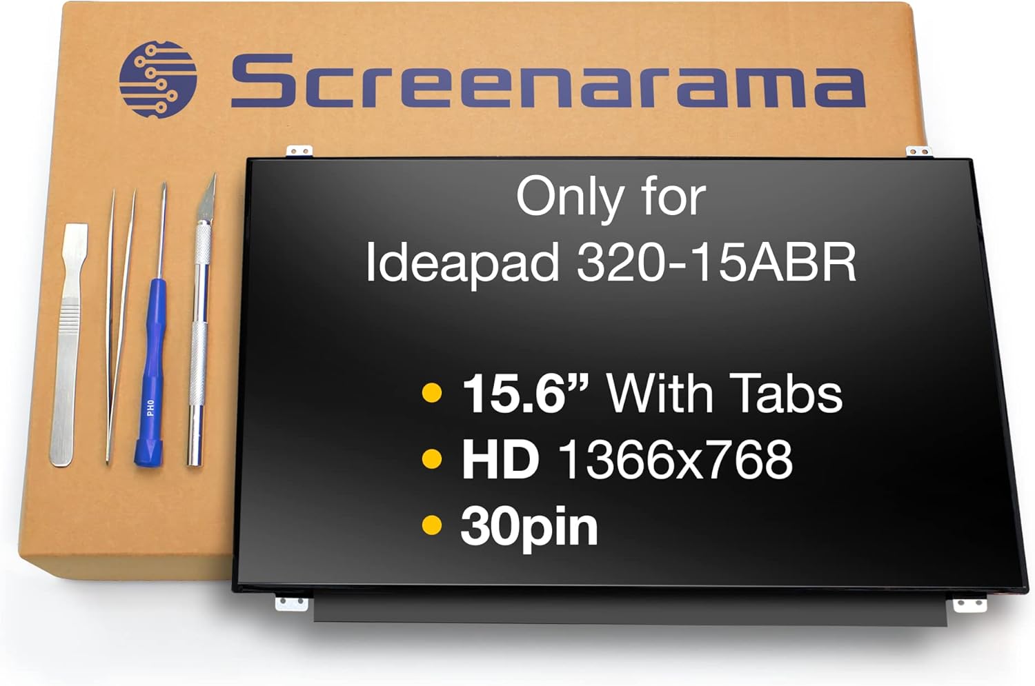 Amazon.com: SCREENARAMA Nueva pantalla de repuesto para Lenovo Ideapad 320-15ABR, HD 1366x768 ...