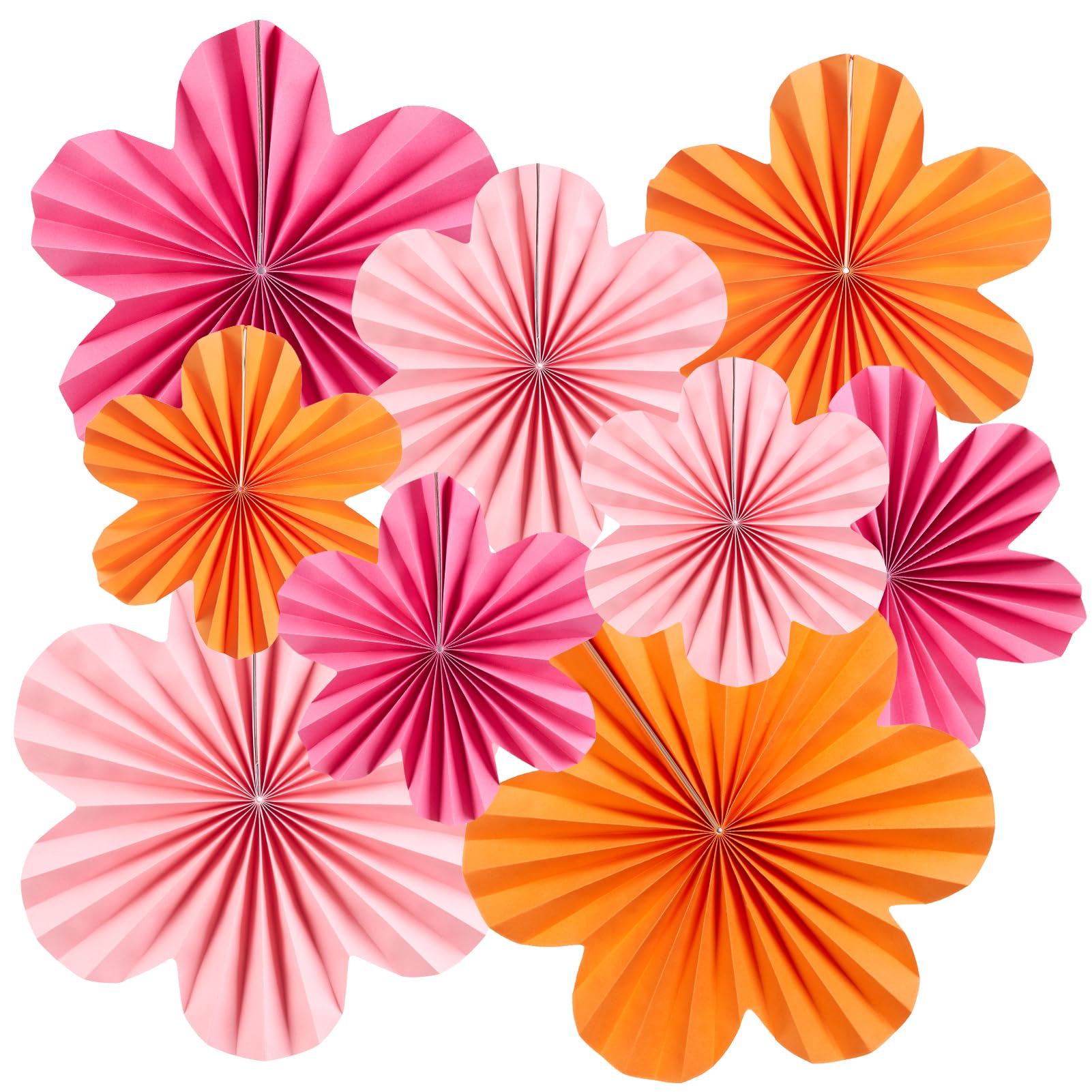 Amazon.com: SUNBEAUTY 9 PCS Pink and Orange Party Decorations Pink ...