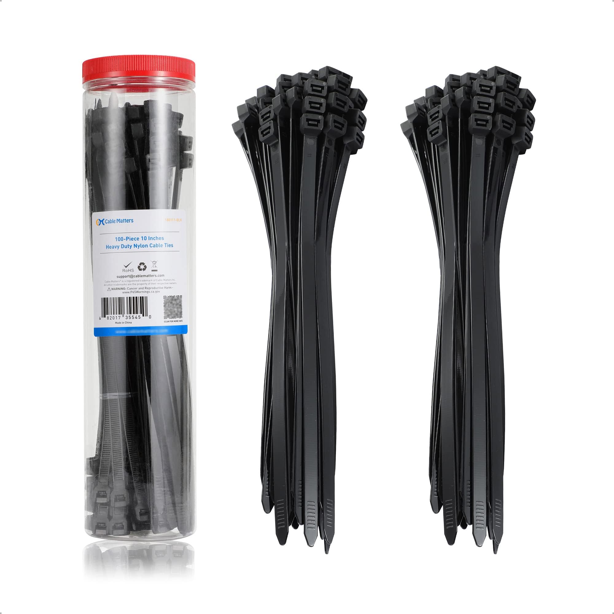 Amazon.com: Cable Matters 200-Pack Indoor and Outdoor 6, 8,12-Inch Self ...