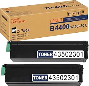 Amazon.com: B4400 43502301 Toner Cartridge (Black,2 Pack) Replacement ...