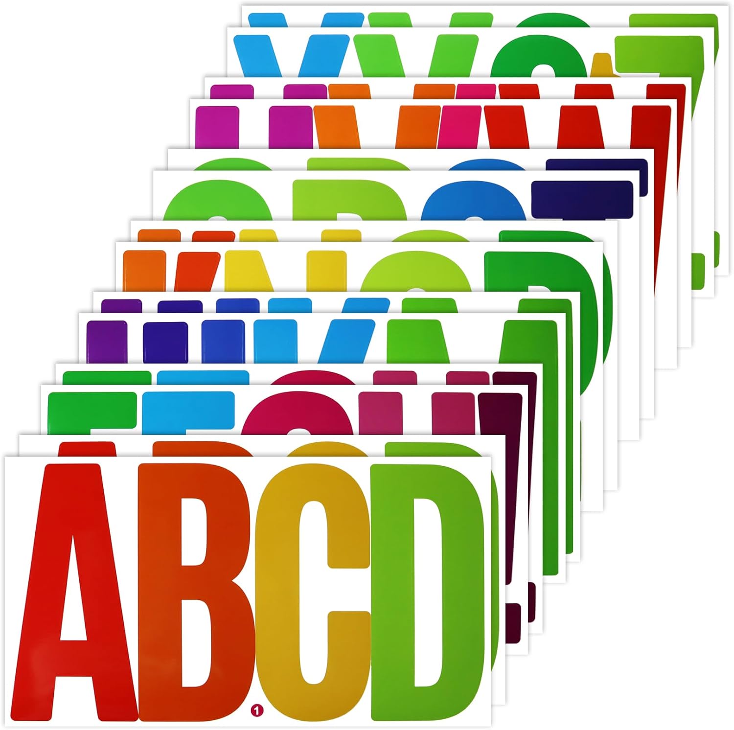 Amazon.com: BINLINHONGO 78 Large Alphabet Number Stickers, 14 Sheets 6 ...