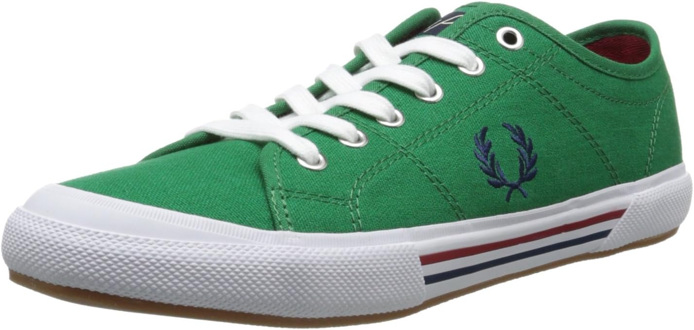 Fred Perry Shoes Sneaker Man Canvas Vintage Tennis Canvas Privet Green ...