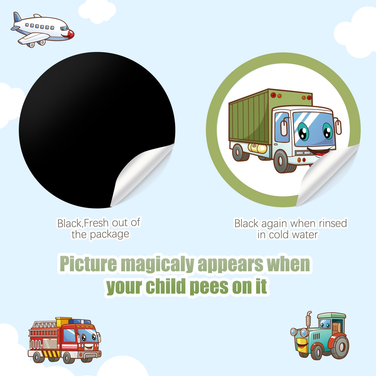Snapklik.com : Geyee 24 Pcs Potty Training Stickers Potty You Pee On ...