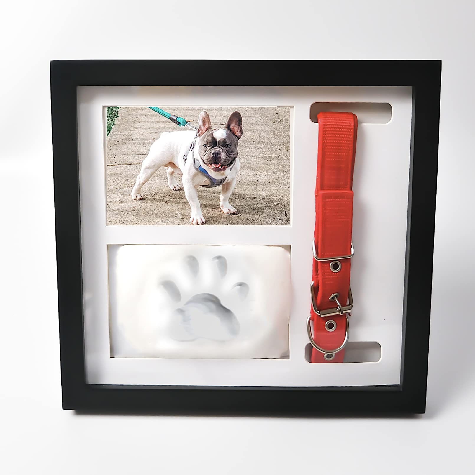 Pet Pawprint Keepsake Photo Frame, Small to Large Collar Keepsake, DIY ...