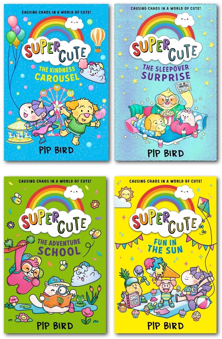 Super Cute 4 Books Collection Set (The Sleepover Surprise, Fun in the ...