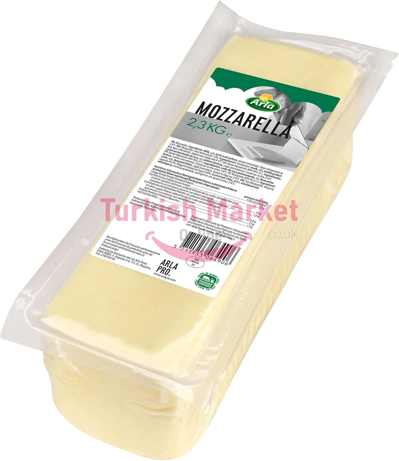Arla Mozzarella Cheese Block Mild anc Creamy Medium Fat Cheese 2300 G ...