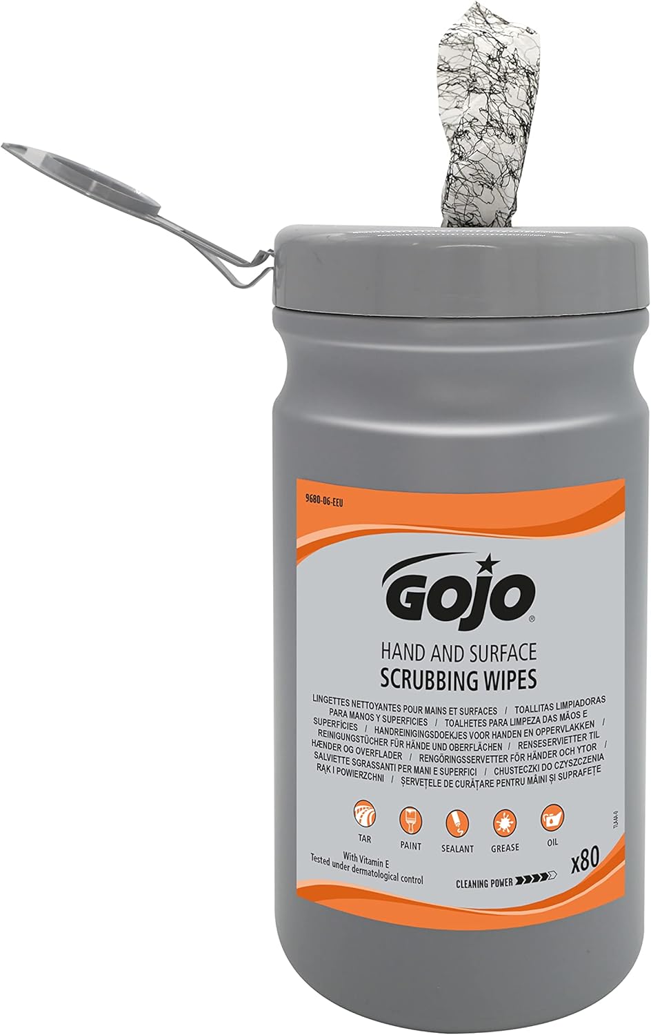 GOJO HEAVY-DUTY HAND AND SURFACE SCRUBBING WIPES, 80er-Kanister ...