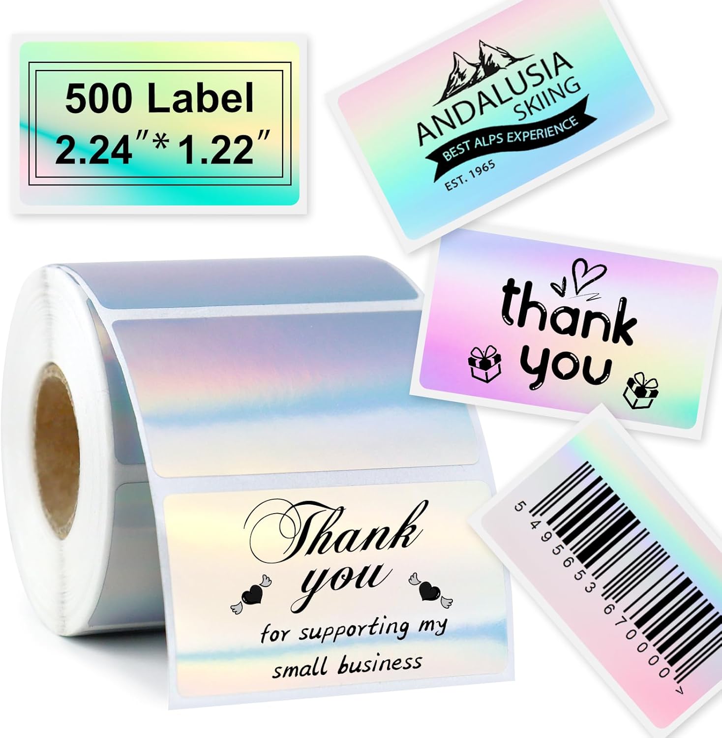 Amazon.com : AirSun Thermal Holographic Stickers, 500 Pcs 2.25"x1.25 ...