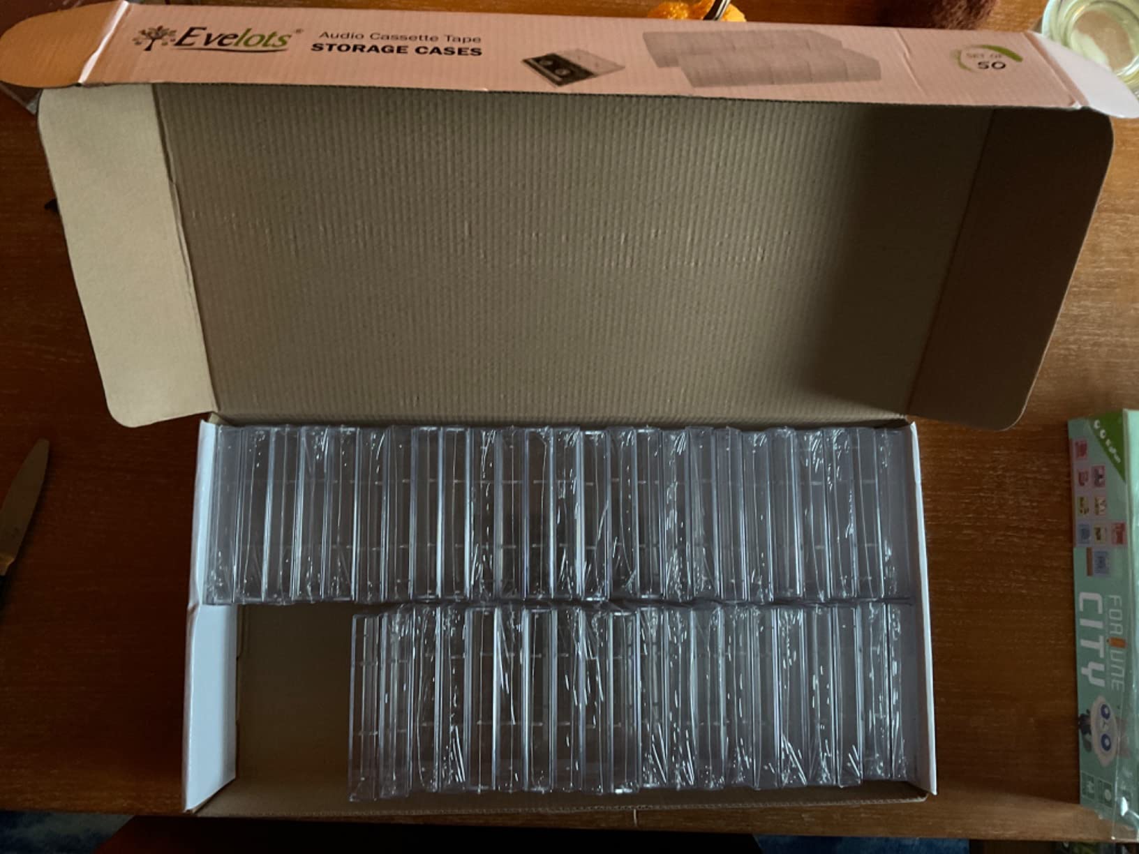 $7/mo - Finance Evelots 50 Pack Cassette Tape Cases-Clear Plastic ...