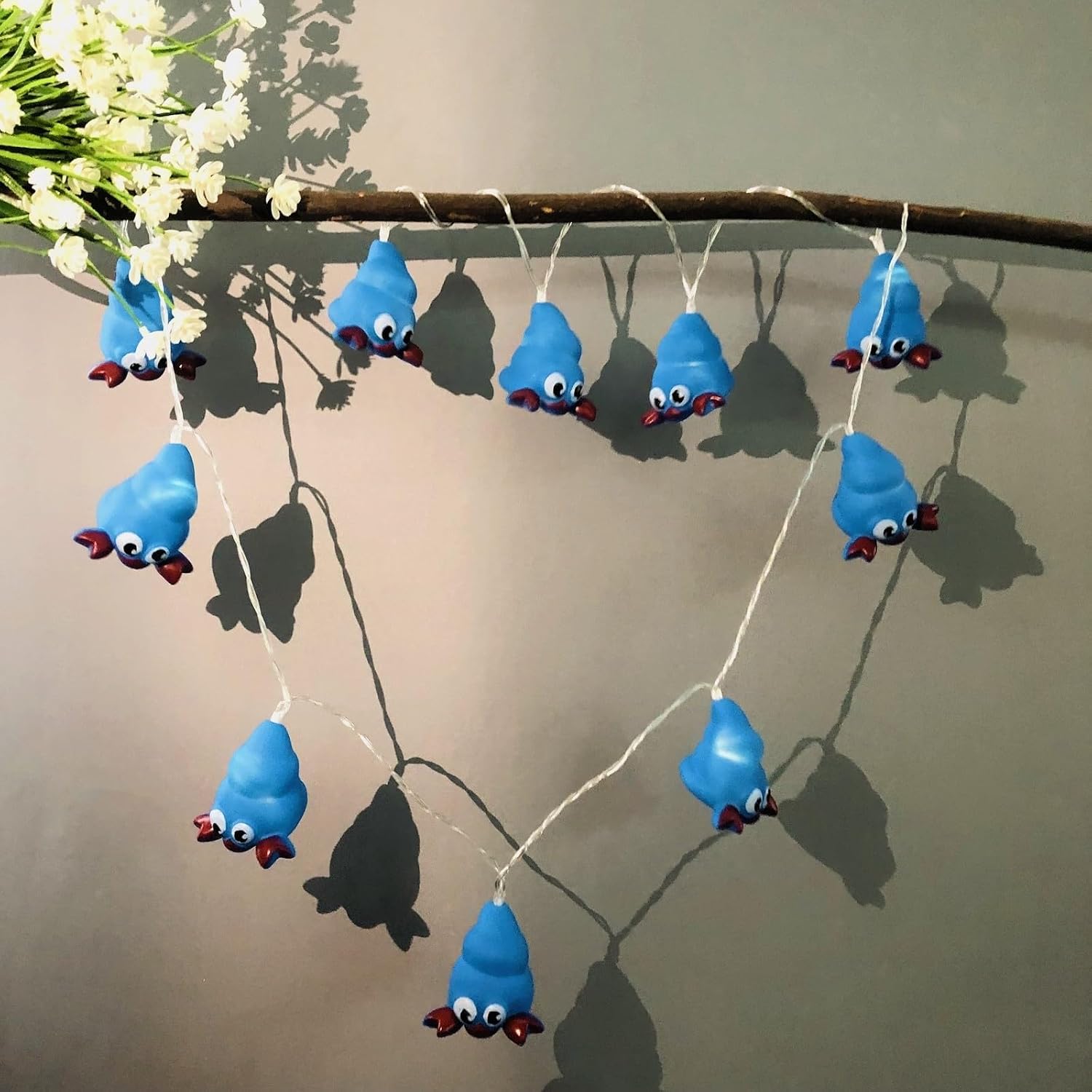 Riaxuebiy Hermit Crab Shaped LED String Light Ocean Animal Night Lamp ...