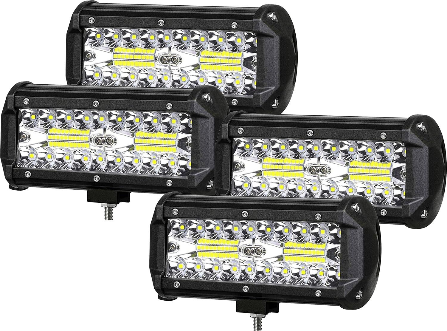 Amazon.co.jp: E-FINDS LED作業灯 ワークライト デッキライト LED投光器 120W 12v 24v 防水 防塵 前照灯 コンボビーム 集光 投光 ホワイト発光 (4個 ...