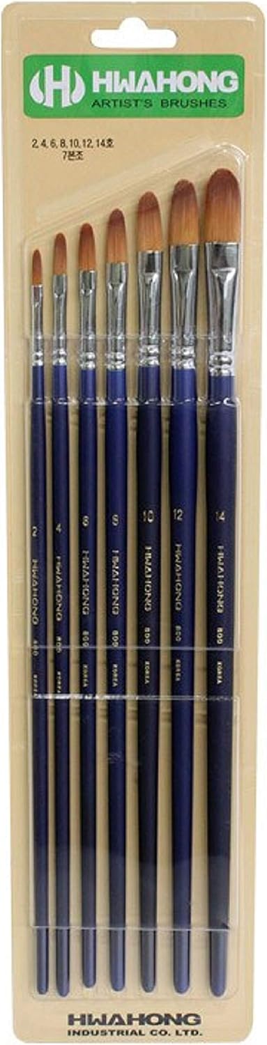 Amazon.com: Hwahong Artists Oil Acrylic Painting Brushes Set Hwahong ...