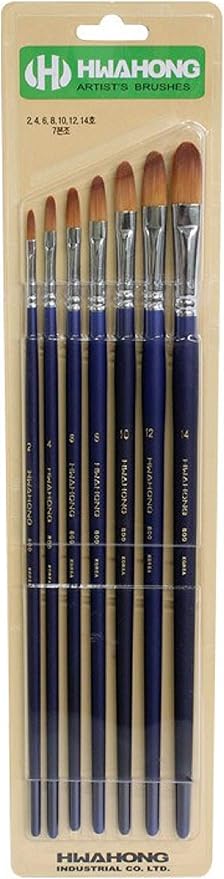 Amazon.com: Hwahong Artists Oil Acrylic Painting Brushes Set Hwahong ...