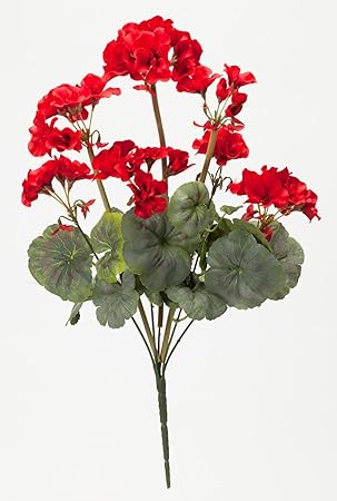 Amazon.com : OakRidge Silk Geranium Bush – Artificial Flowers Outdoor ...