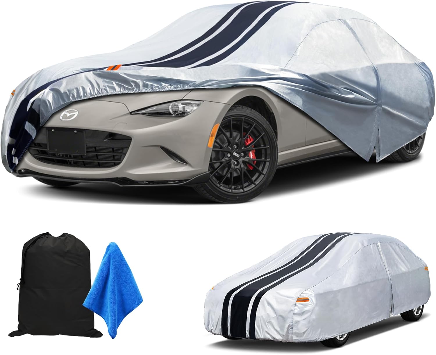 Amazon.com: [2025 Upgrade] 10-Layer Waterproof Coupe Sports Car Cover ...