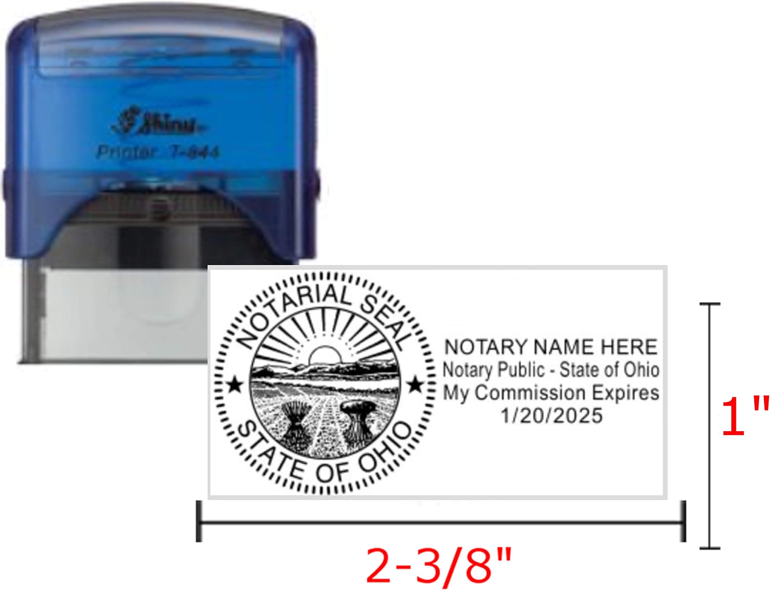 Amazon.com : Self Ink Notary Stamps - Ohio : Business Stamping Supplies ...