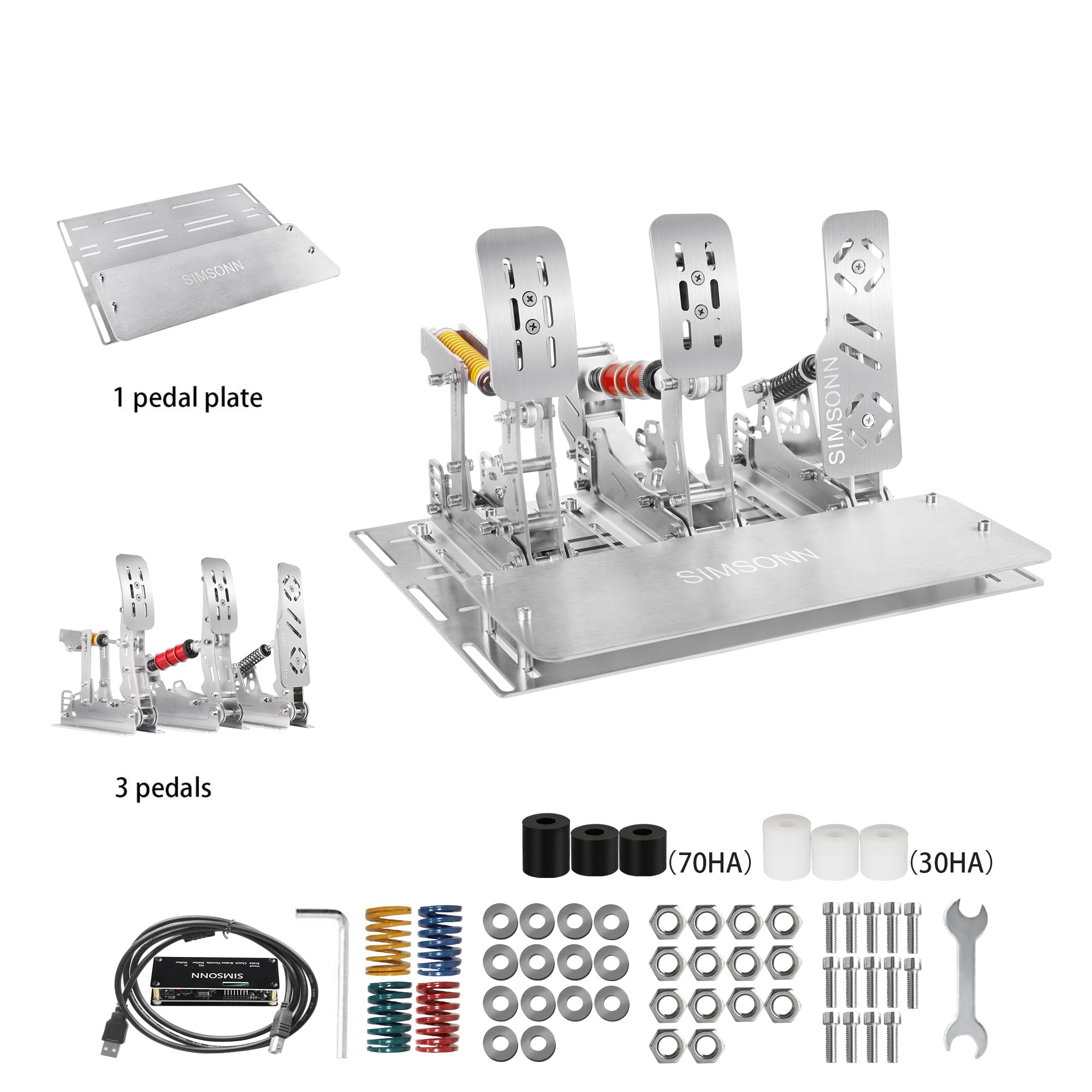 Snapklik.com : SIMSONN PRO Sim Racing Pedals PC Racing Simulator Pedals ...