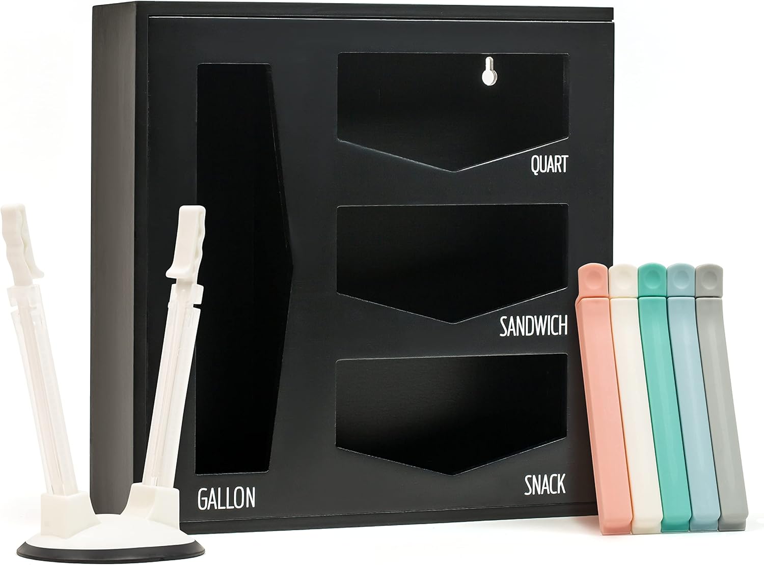 Amazon.com - Zip Lock Bag Organizer with Snack Bag Clips for Food ...