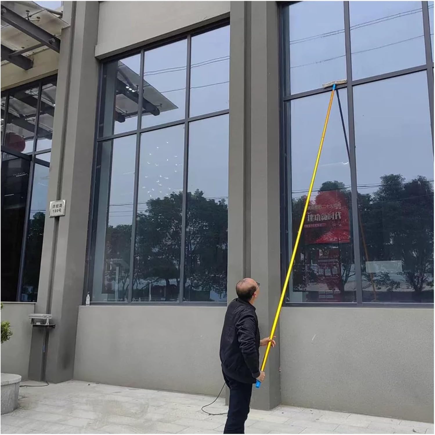 Amazon.com: Squeegee Window Cleaner Long Pole Professional, 2 in 1 ...