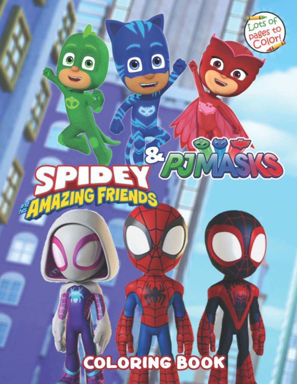 Spidey And His Amazing Friends And Pj Mask Coloring Book | Desertcart GB