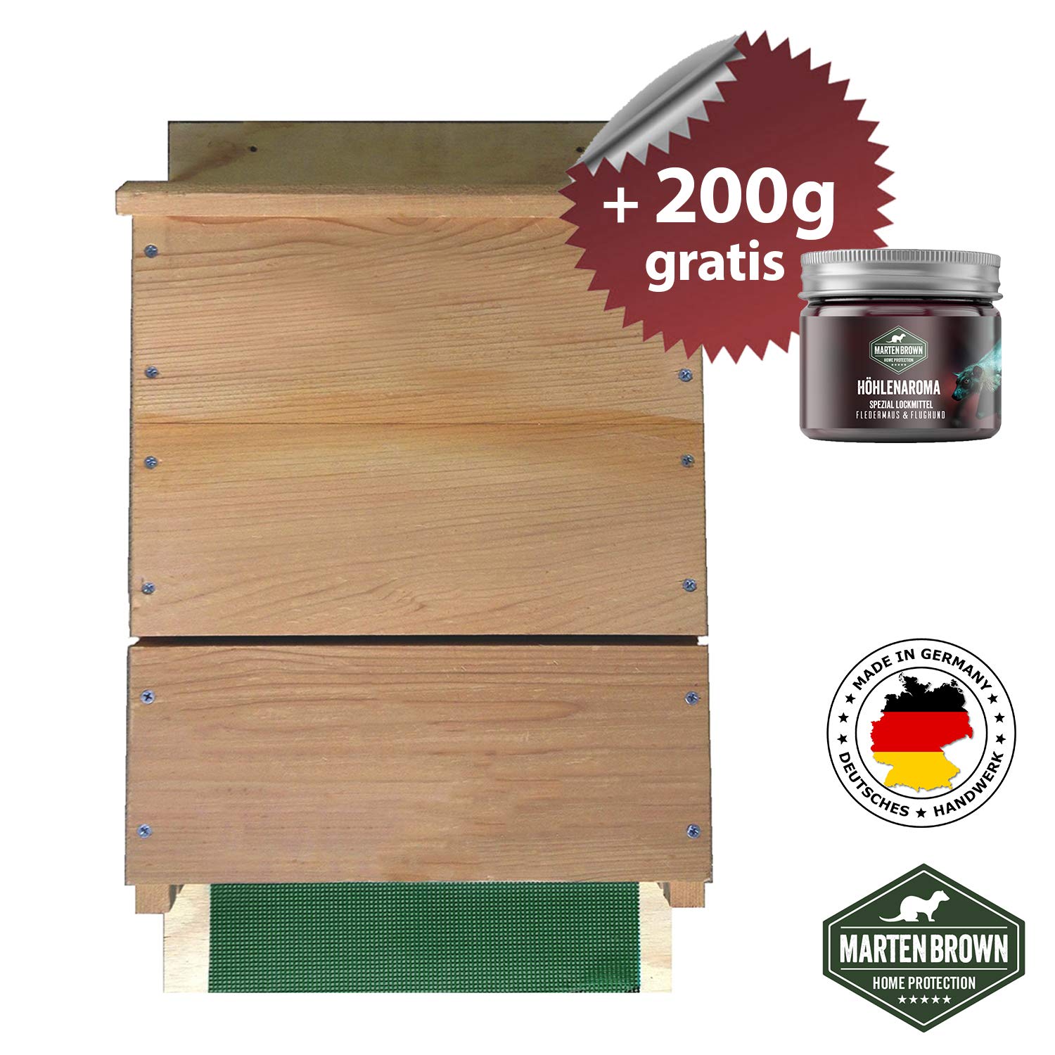 Buy Martenbrown® Big Premium Three-Chamber Bat Box [61cm x 35 cm x 10cm ...