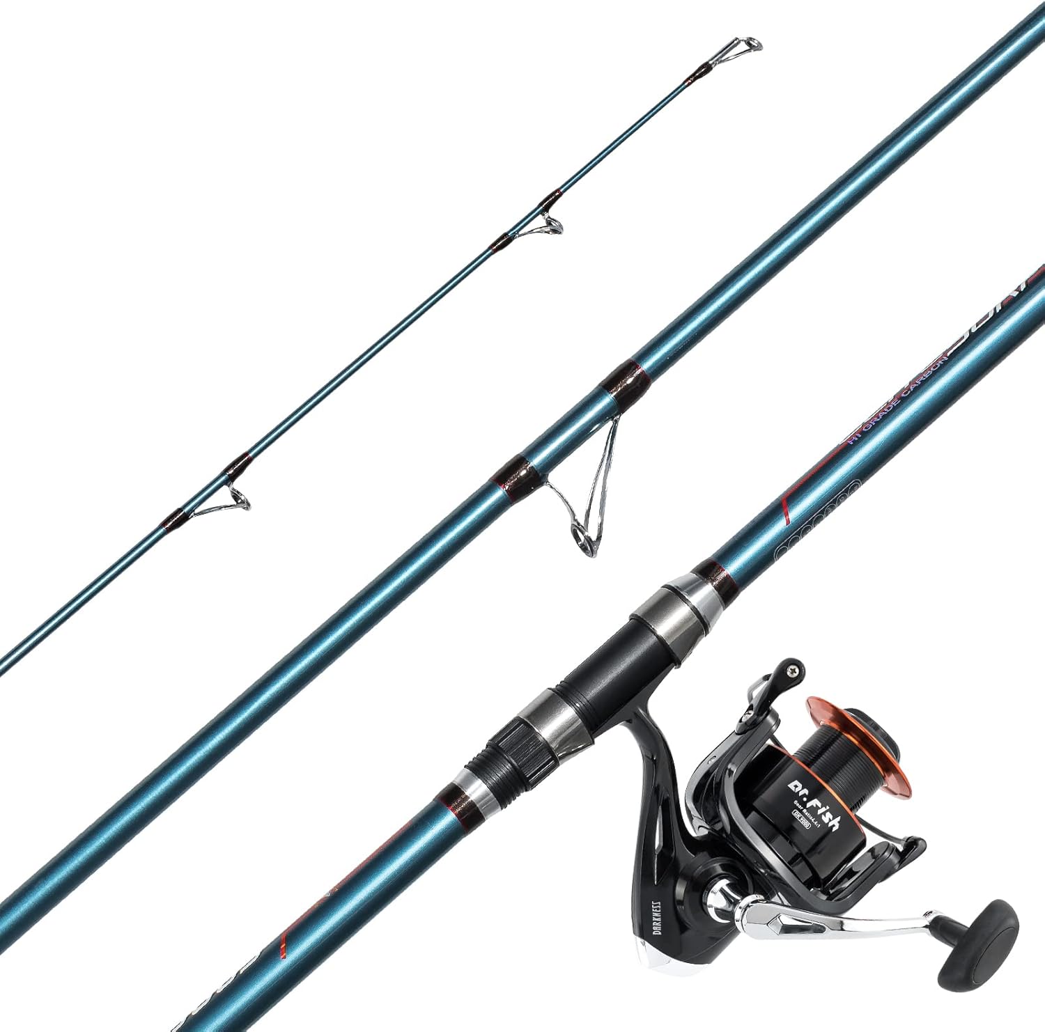 Amazon.com : Dr.Fish Surf Fishing Rod and Reel Combo, 12ft Spinning Rod ...