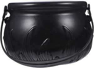 ifundom Halloween Cauldron Plastic Black Cauldron Candy Bucket with ...