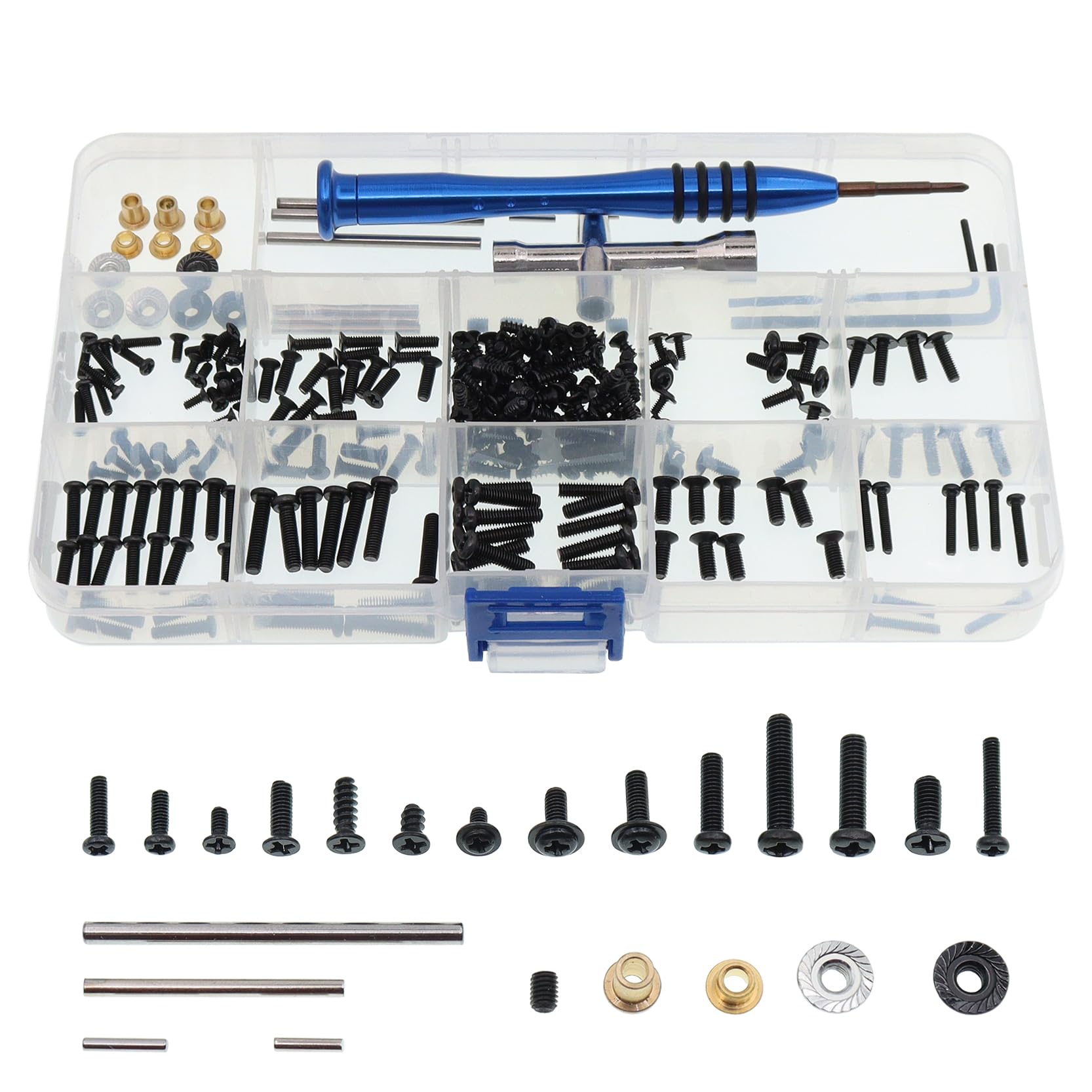 Amazon.com: Treehobby RC Car Screws Kit Repair Tool Box Hardware ...