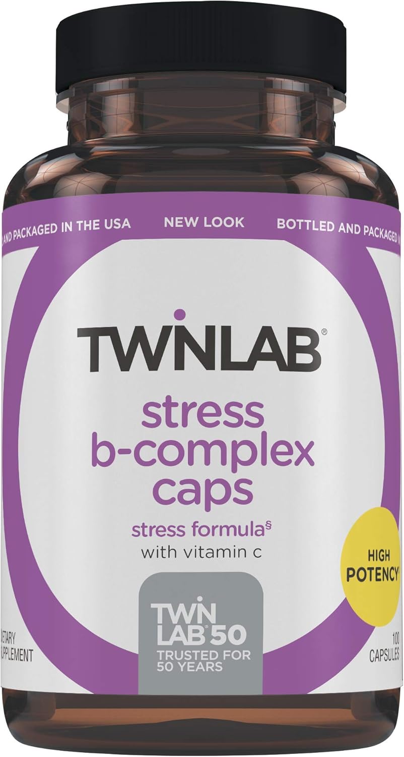 Amazon.com: Twinlab Stress B-Complex Caps - Suplemento de apoyo ...