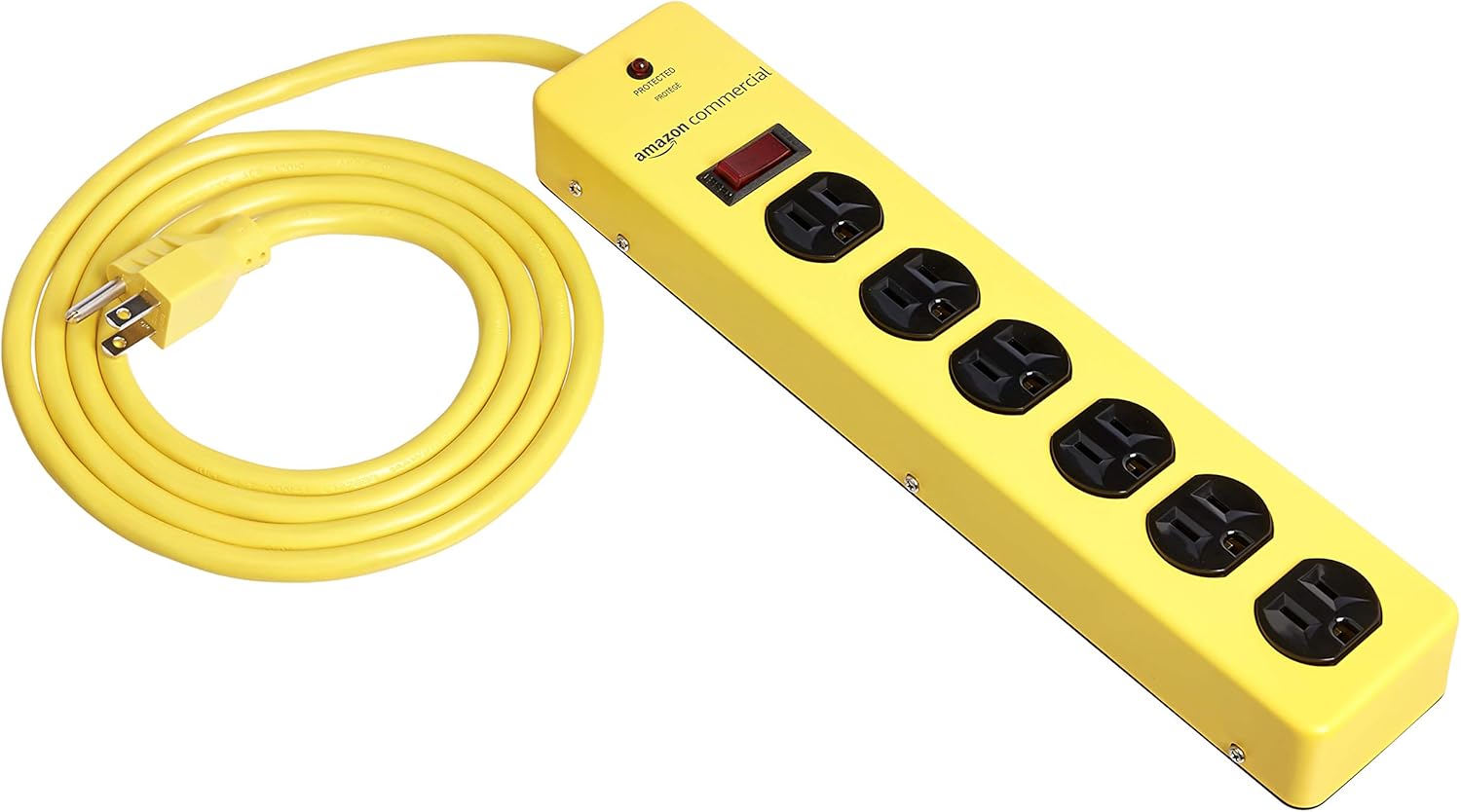 Amazon.com: AmazonCommercial Heavy Duty Metal Surge Protector Power ...