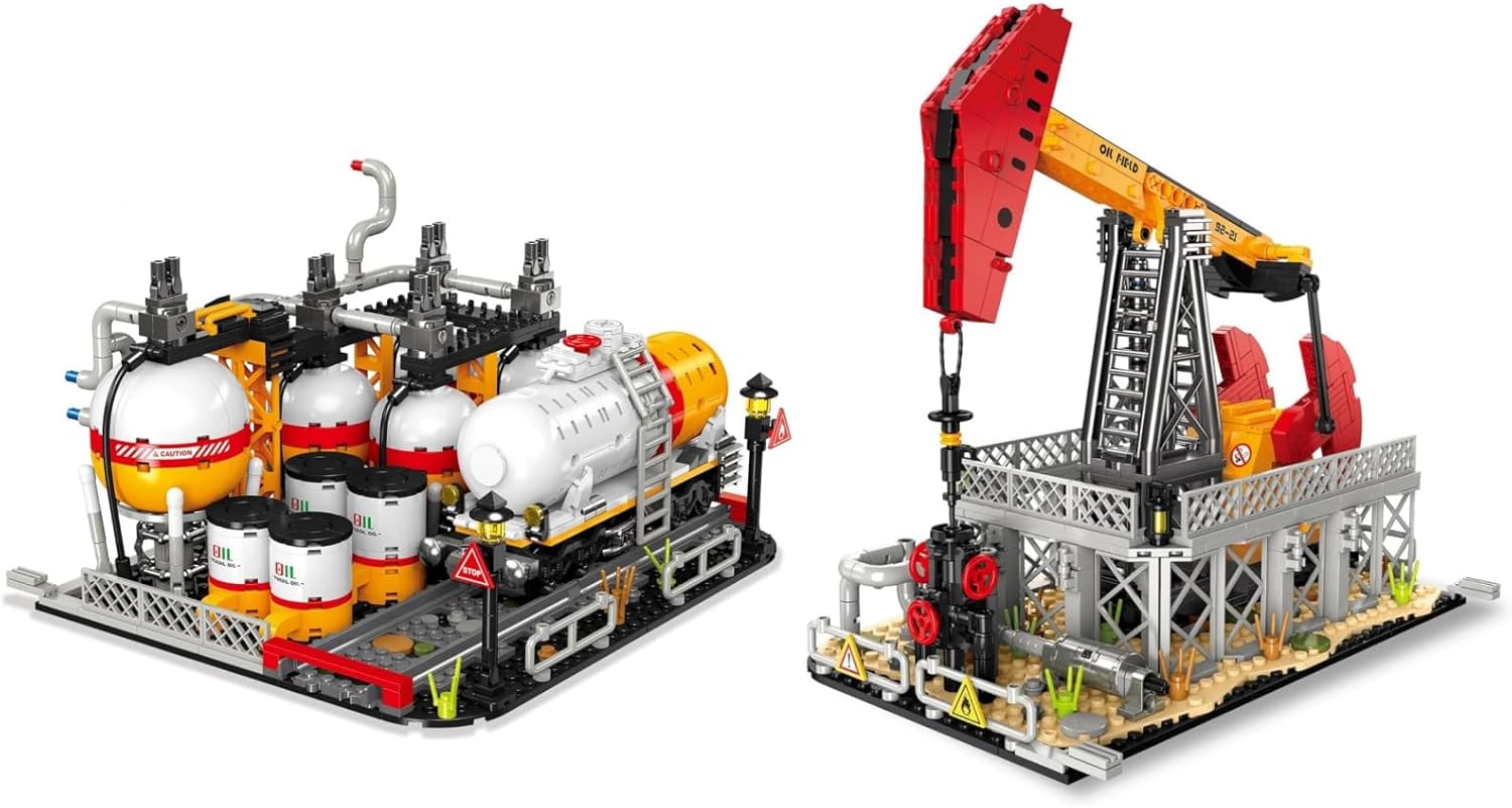 Amazon.com: Cogibrix Engineering Oilfield Model Building Block Sets ...