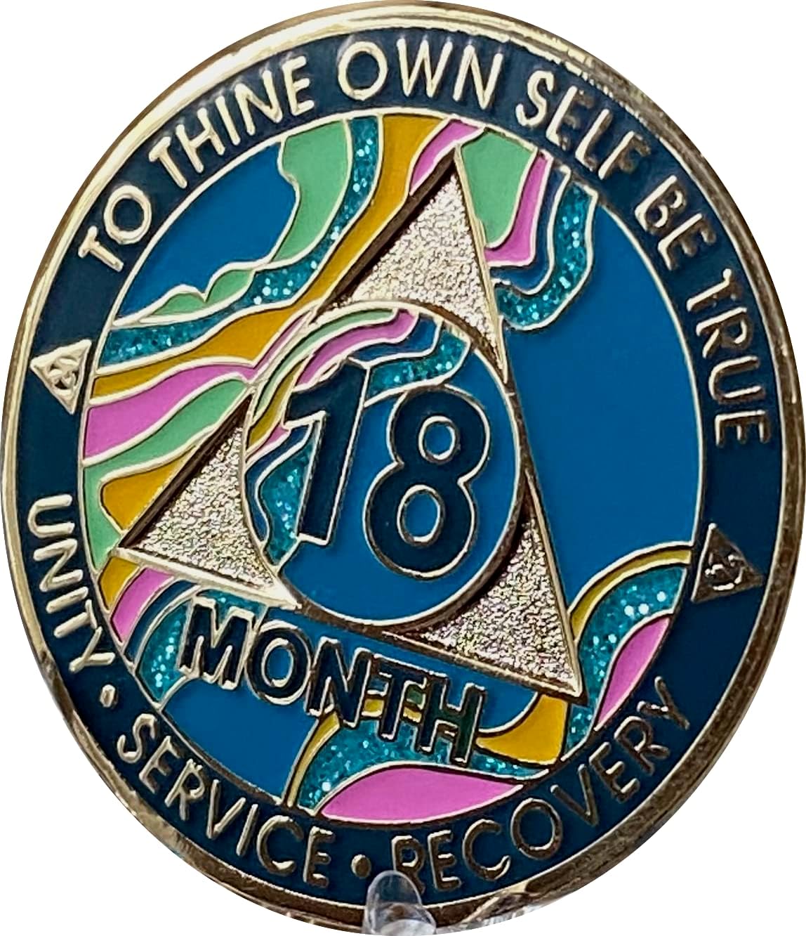 Amazon.com: RecoveryChip 18 Month AA Medallion Elegant Marble Tahiti ...