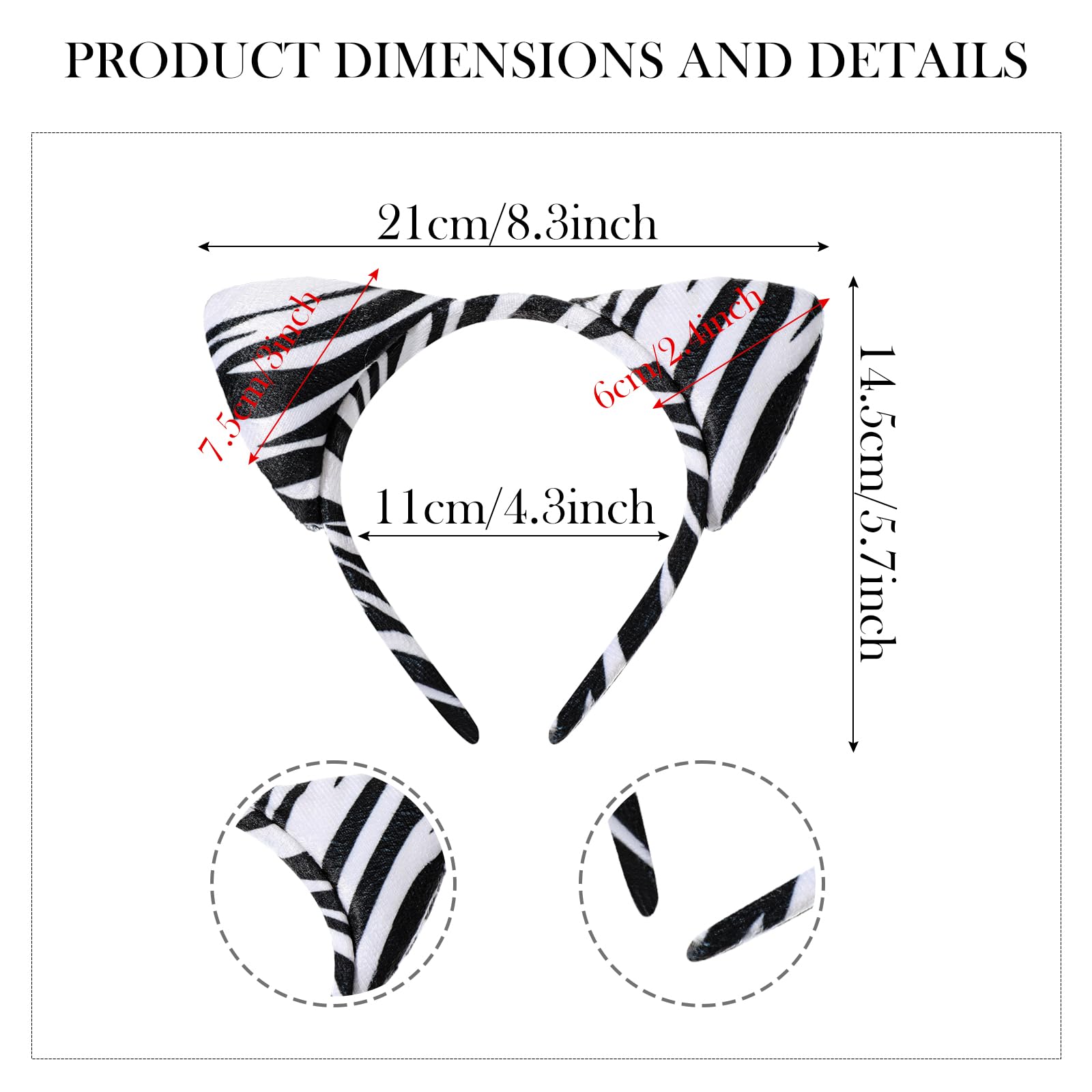 Snapklik.com : Cindeer 3 Pcs Halloween Ear Costume Headband Zoo Jungle ...