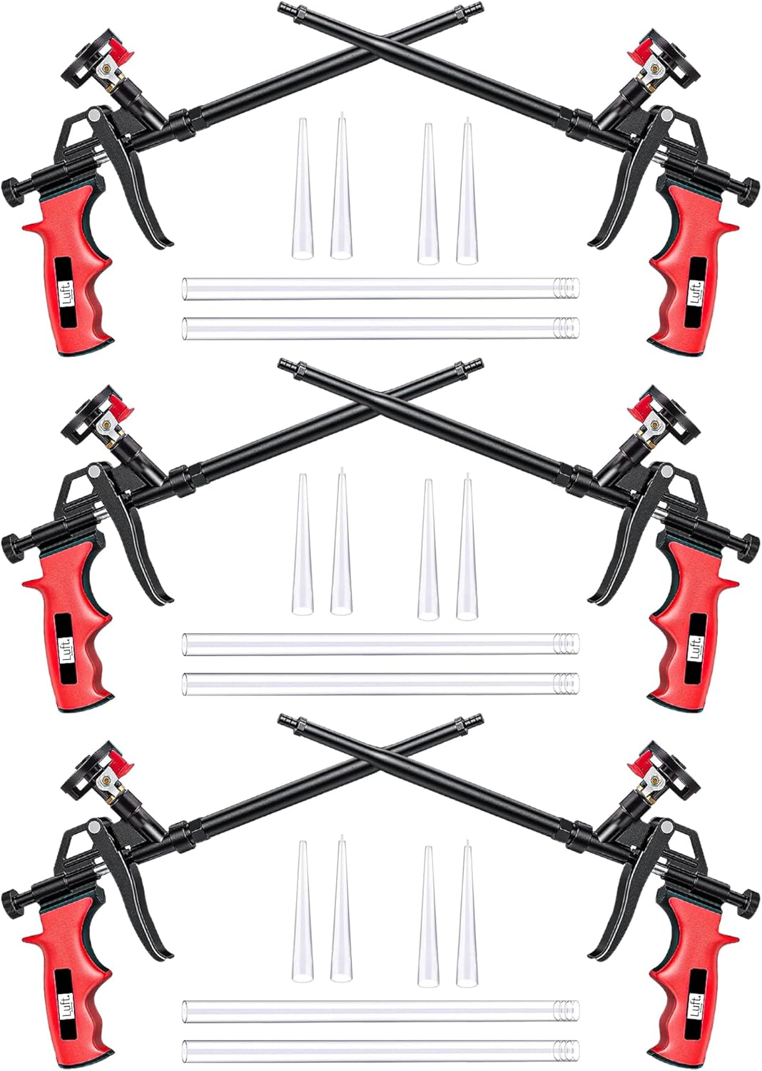 Luft Professional Expanding Foam Spray Gun (6 Insulation Guns + 18 ...