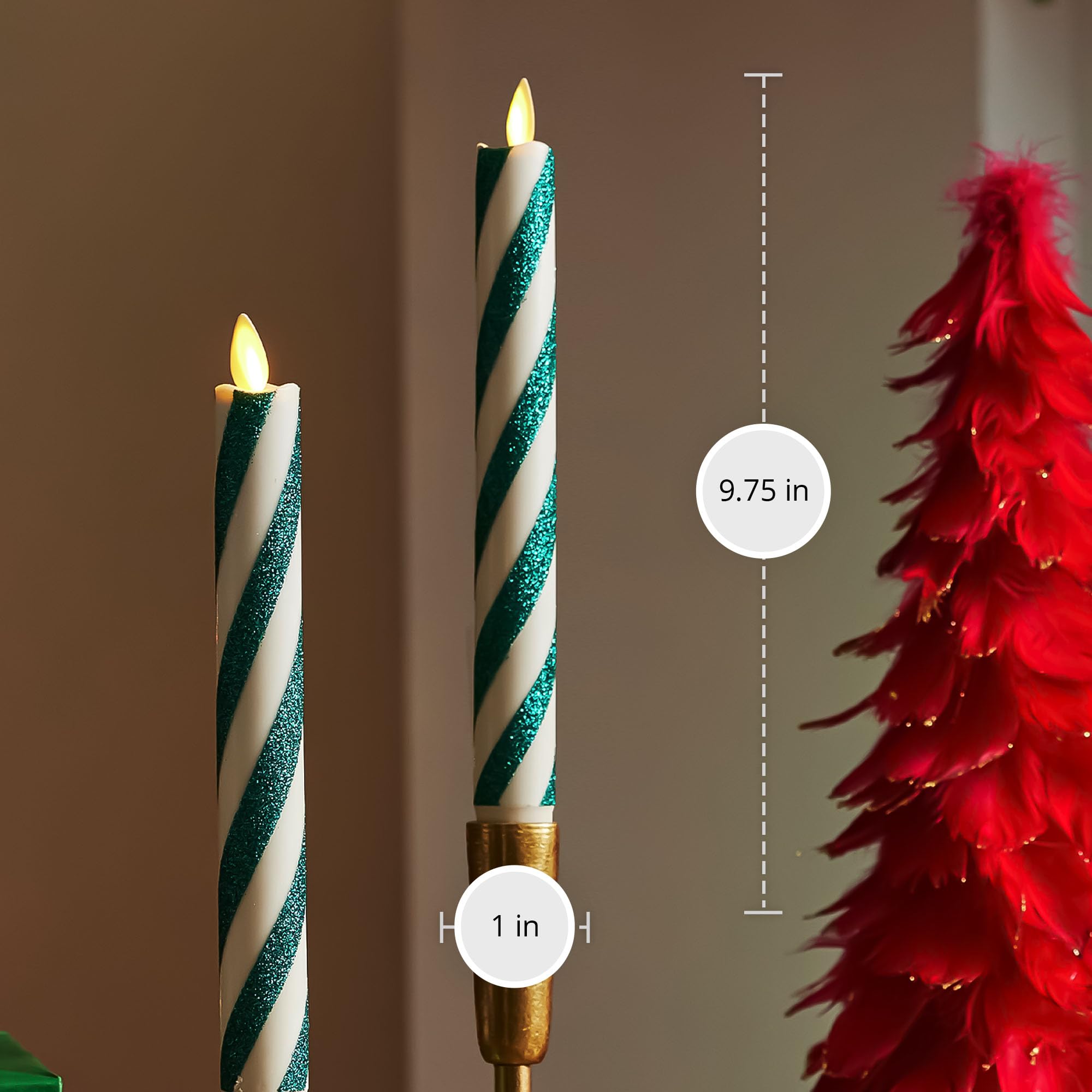 Snapklik.com : Luminara Set Of 2 Moving Flame LED Taper