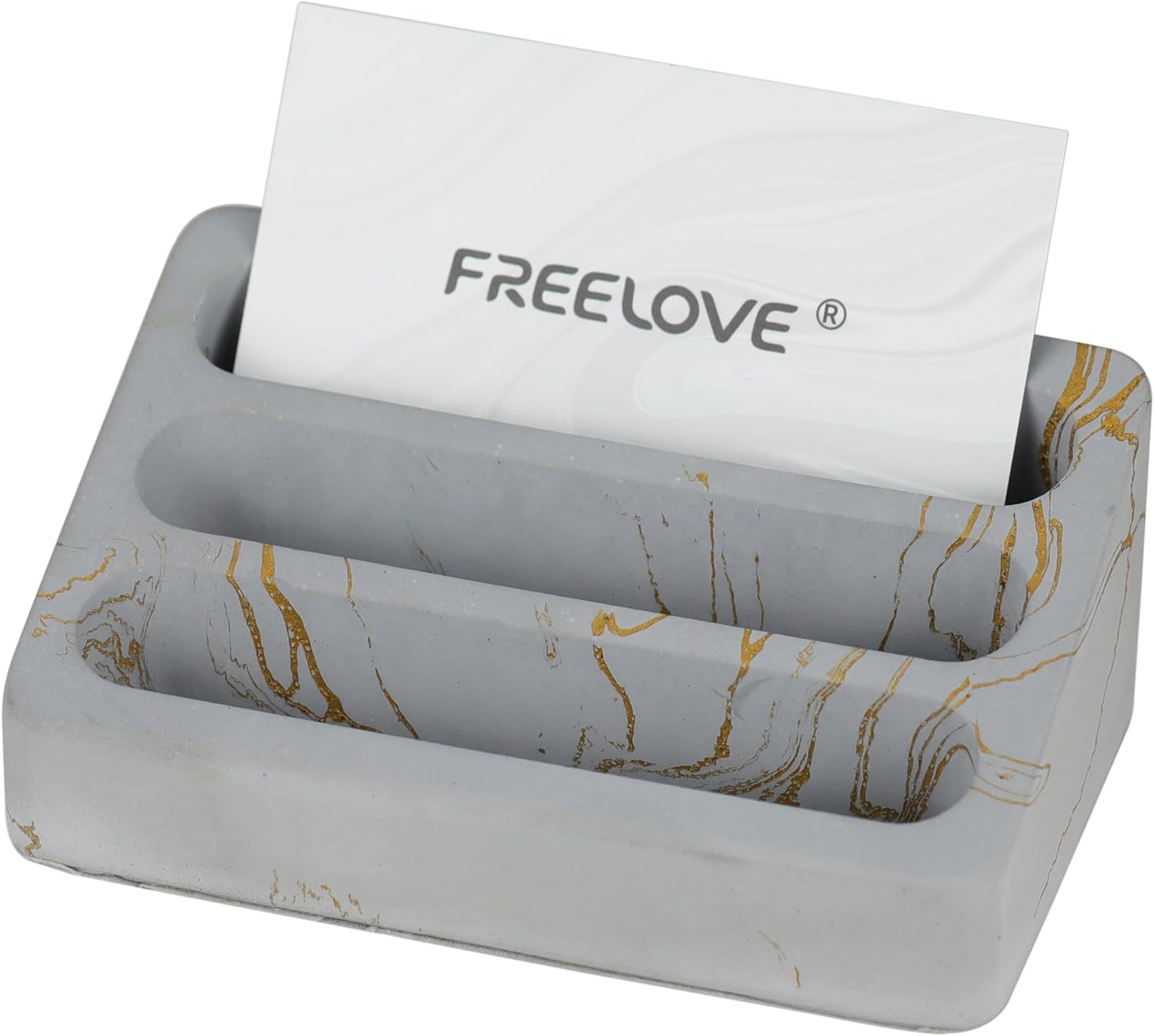 Amazon.com : FREELOVE Desktop Card Holder, Concrete, Handmade, 3 Stair ...