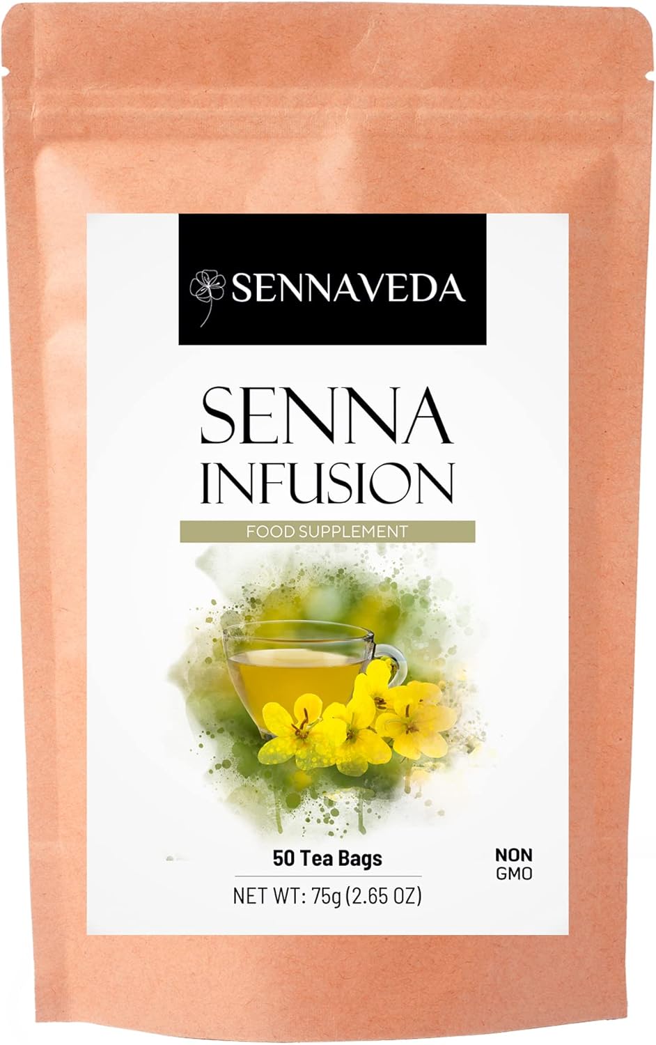 Sennaveda Senna Infusion – 50 Detox Tea Bags, Made with Senna Leaves ...