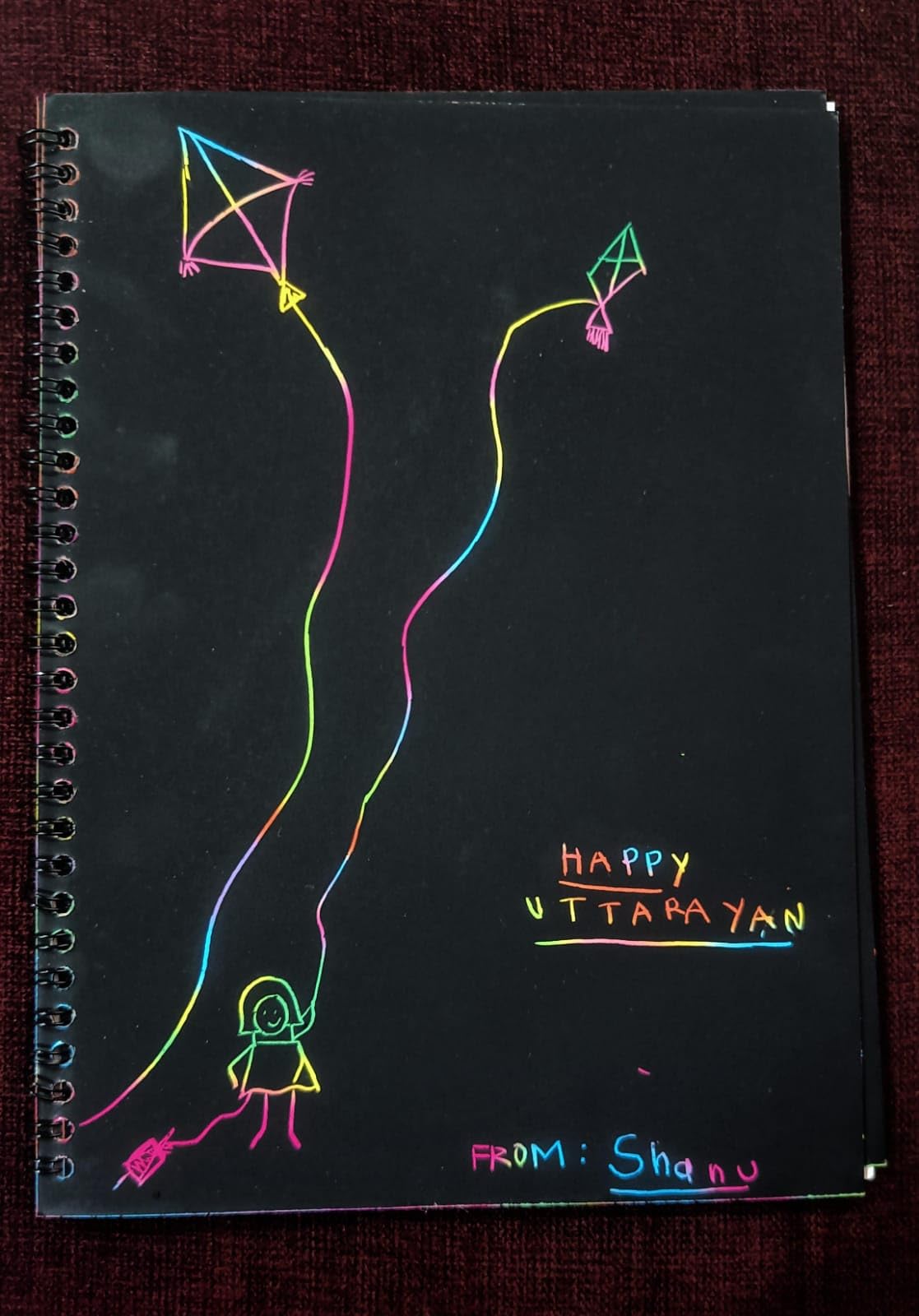 Artnery A4 Rainbow Art Scratch Paper Book Sheets with Stylus, 10 Pages ...