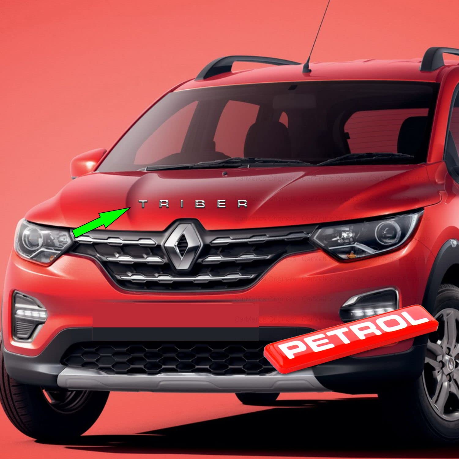 CarMetics TRIBER 3D Letters Compatible with Renault TRIBER Dark Colored ...