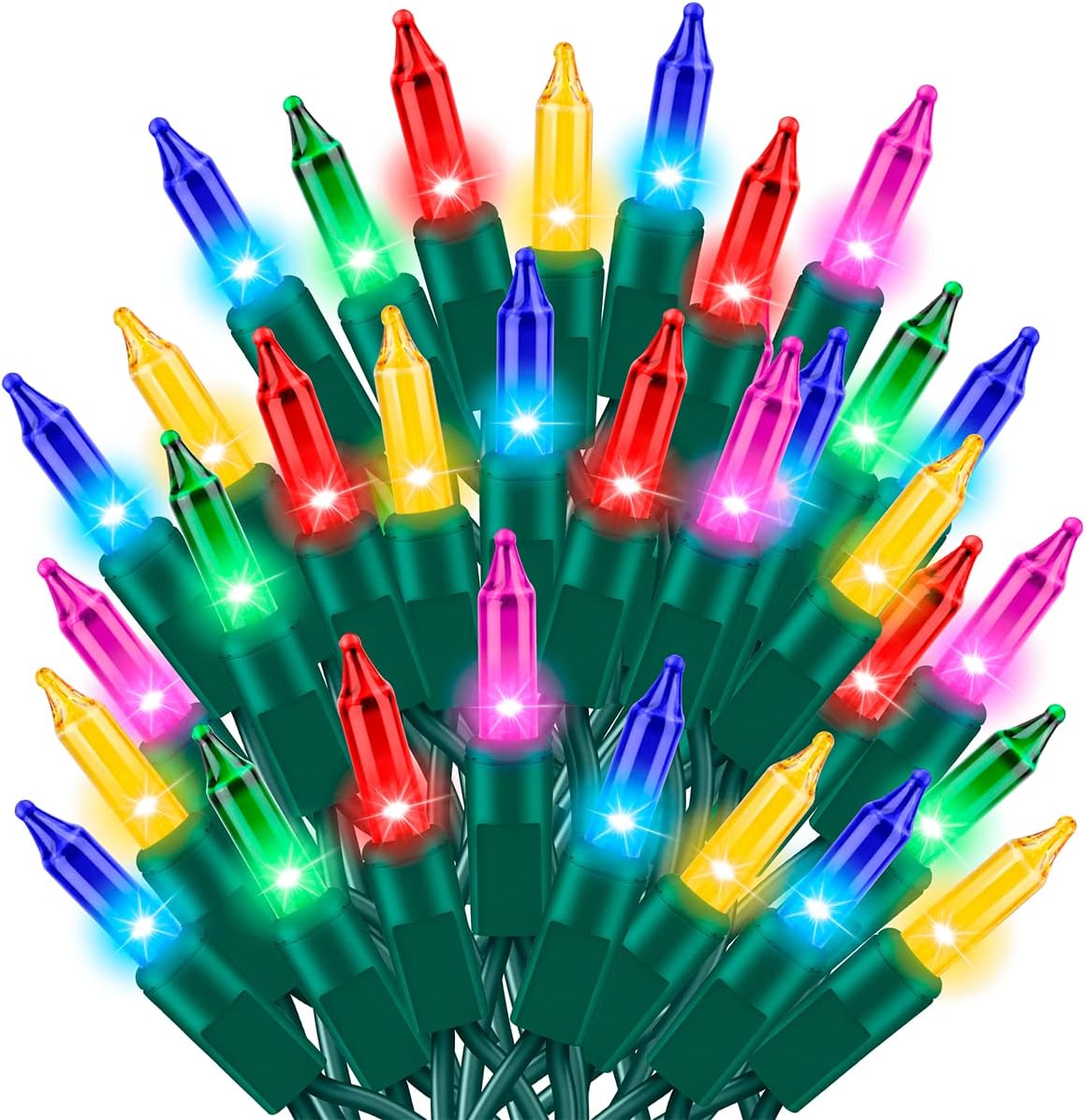 Amazon.com: Brite Star 150 Count 8-Function Chasing Light Set - Outdoor String Lights with ...