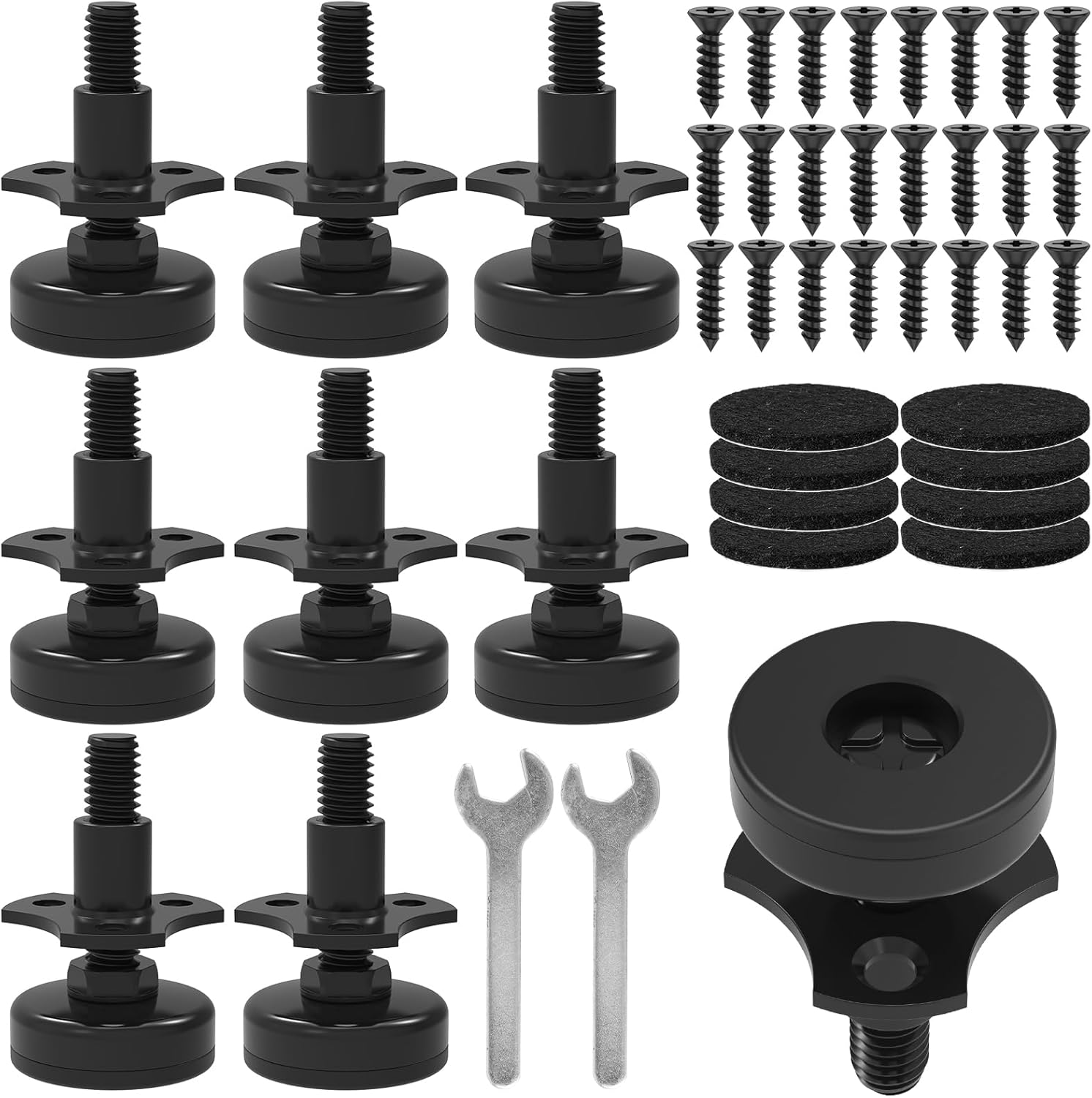 FUYGRCJ- 8Pcs Furniture Levelers Adjustable Furniture Leveling Feet ...