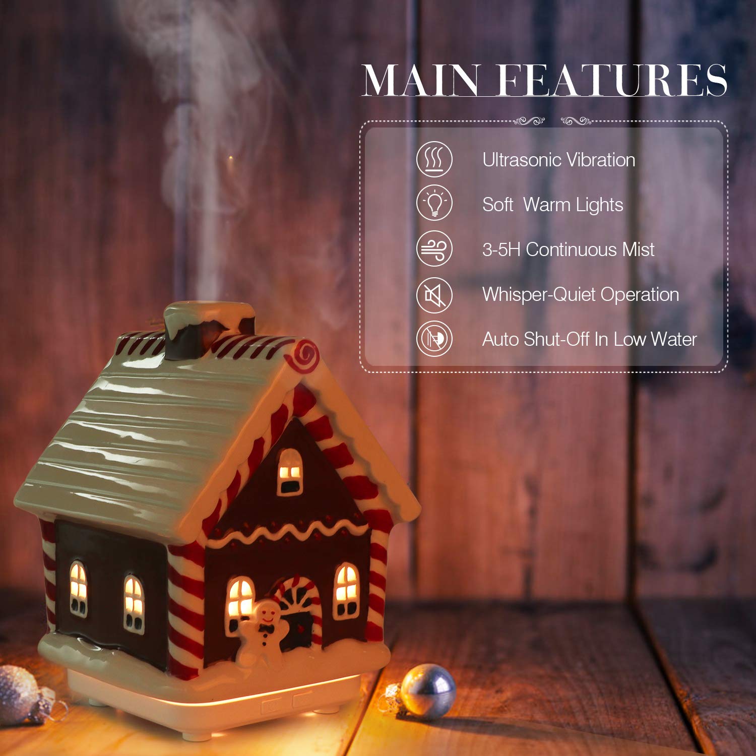 ARVIDSSON Christmas Essential Oil Diffusers, Gingerbread Diffusers for ...