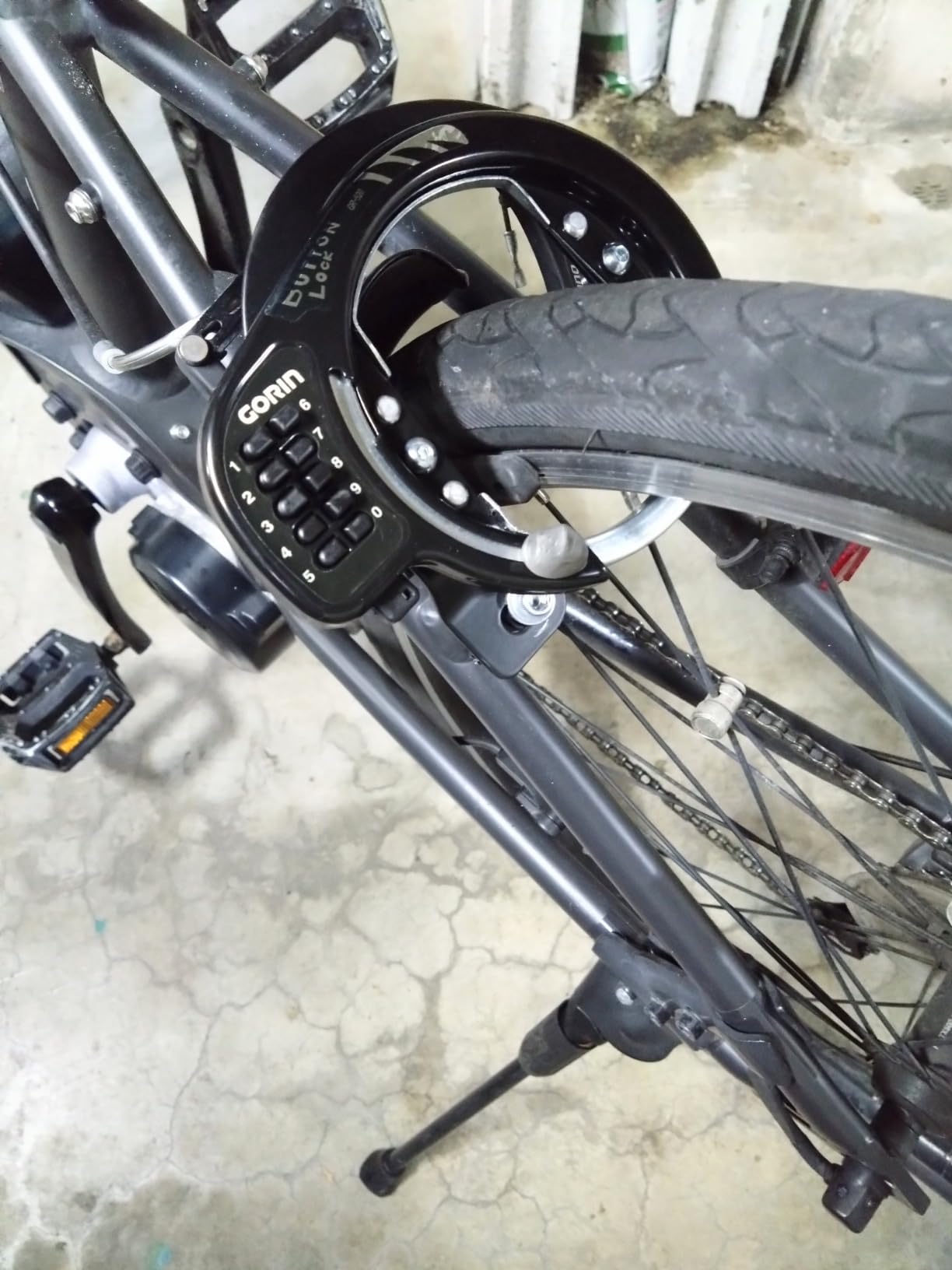 Amazon | ゴリン(GORIN) CTB・MTB ボタン式リング錠 Vブレーキ用 ブラック GR523-K | ゴリン(GORIN) | 自転車固定式ロック