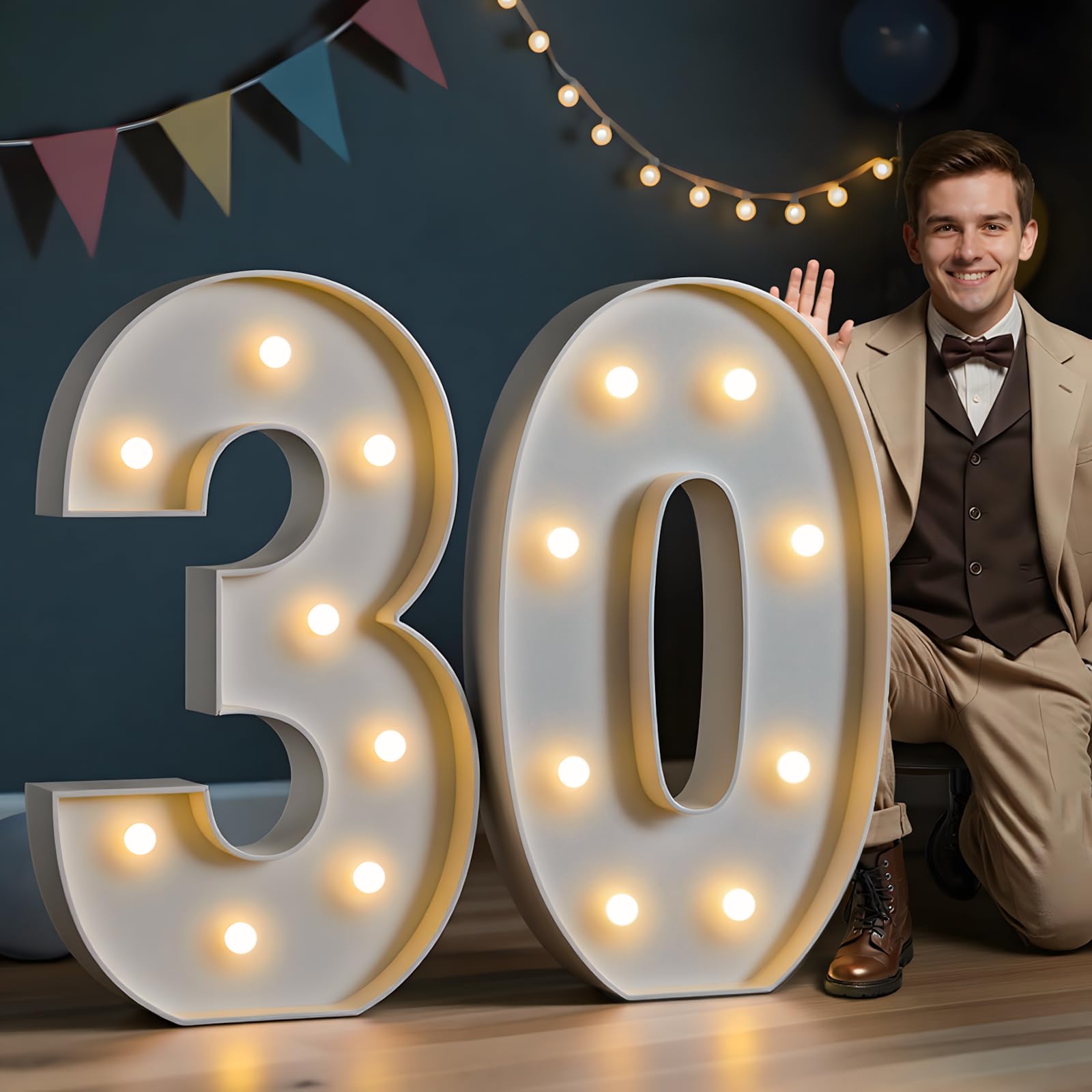 Snapklik.com : Imprsv Marquee Numbers Large 30th-Birthday Decorations ...