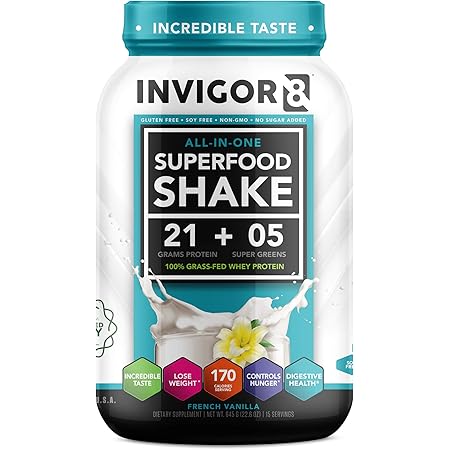Amazon.com: INVIGOR8 Superfood Protein Shake with Immunity Boosters ...