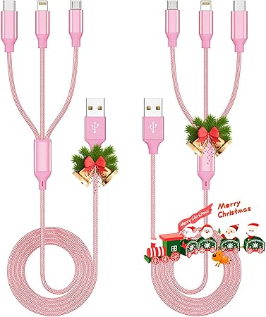 Amazon.com: Multi Charging Cable, (2 Pack 4FT) Multi USB Charger Cable ...