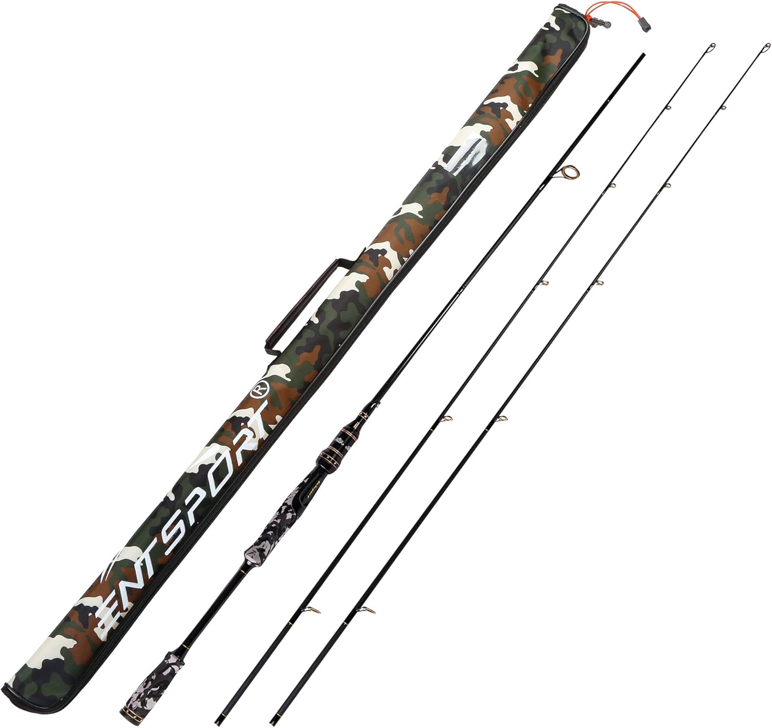 Amazon.com : Entsport Camo Legend 2-Piece 7-Feet Spinning Rod 24 Ton ...