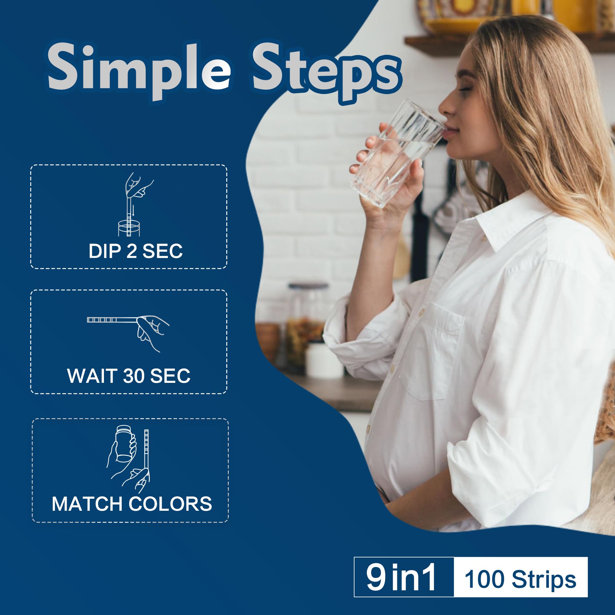 Snapklik.com : 9 Way Heavy Metals Water Test Strips, 100ct Home Water ...