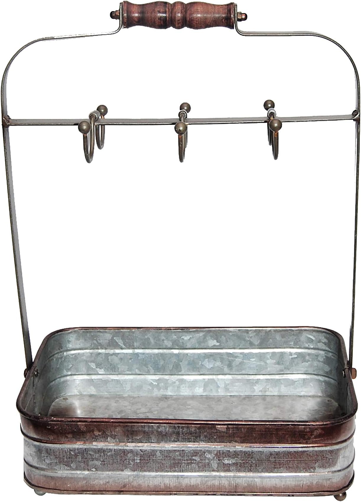 Amazon.com - Benzara BM177866 Rustic Galvanized Metal Crockery Holder ...