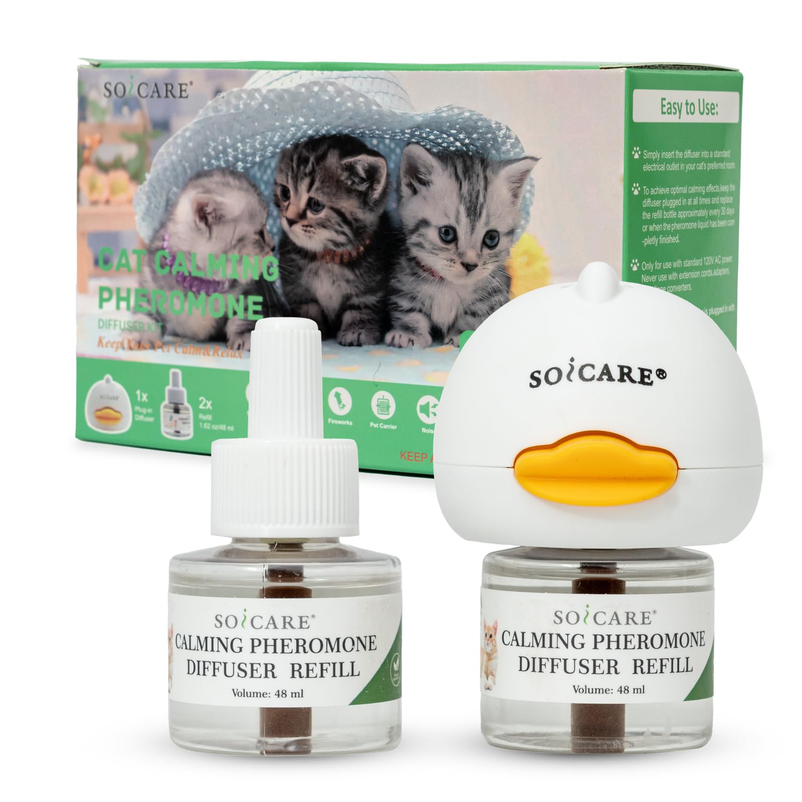 Feliway Cat Diffuser Refill Cat Calming Pheromone Diffuser - 30 Day ...